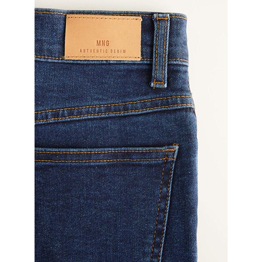 MNG Dark Wash High Rise Mom Fit Jeans - lara.pk